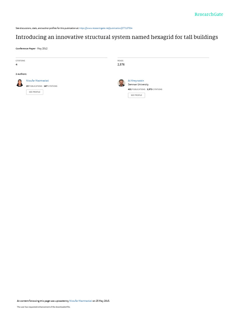 hexagrid structures | PDF | Stiffness | Structural Engineering