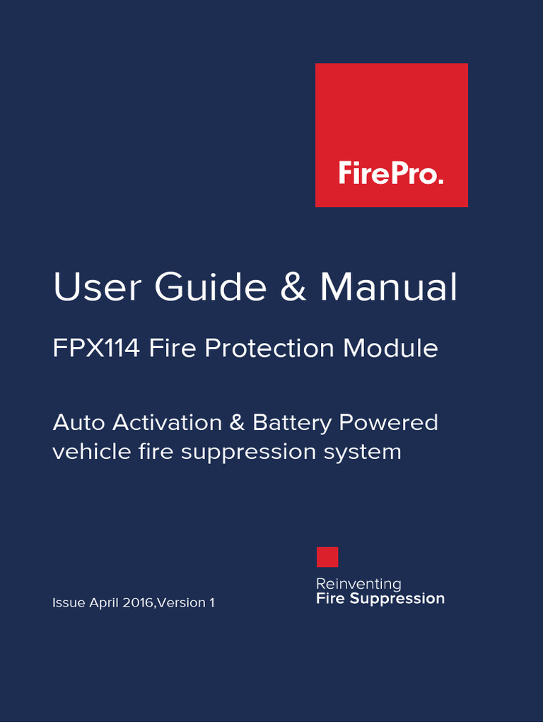 FPX114 Vehicle Fire Suppression Guide | PDF | Switch | Legal Liability