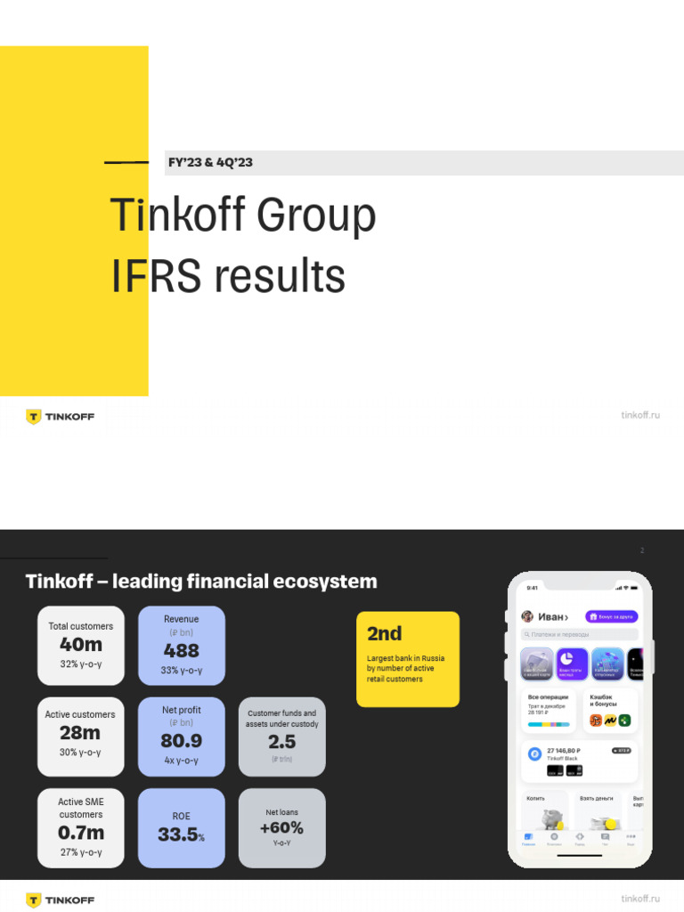 Tinkoff Group 2023 Results | PDF | Basel Iii | Personal Finance