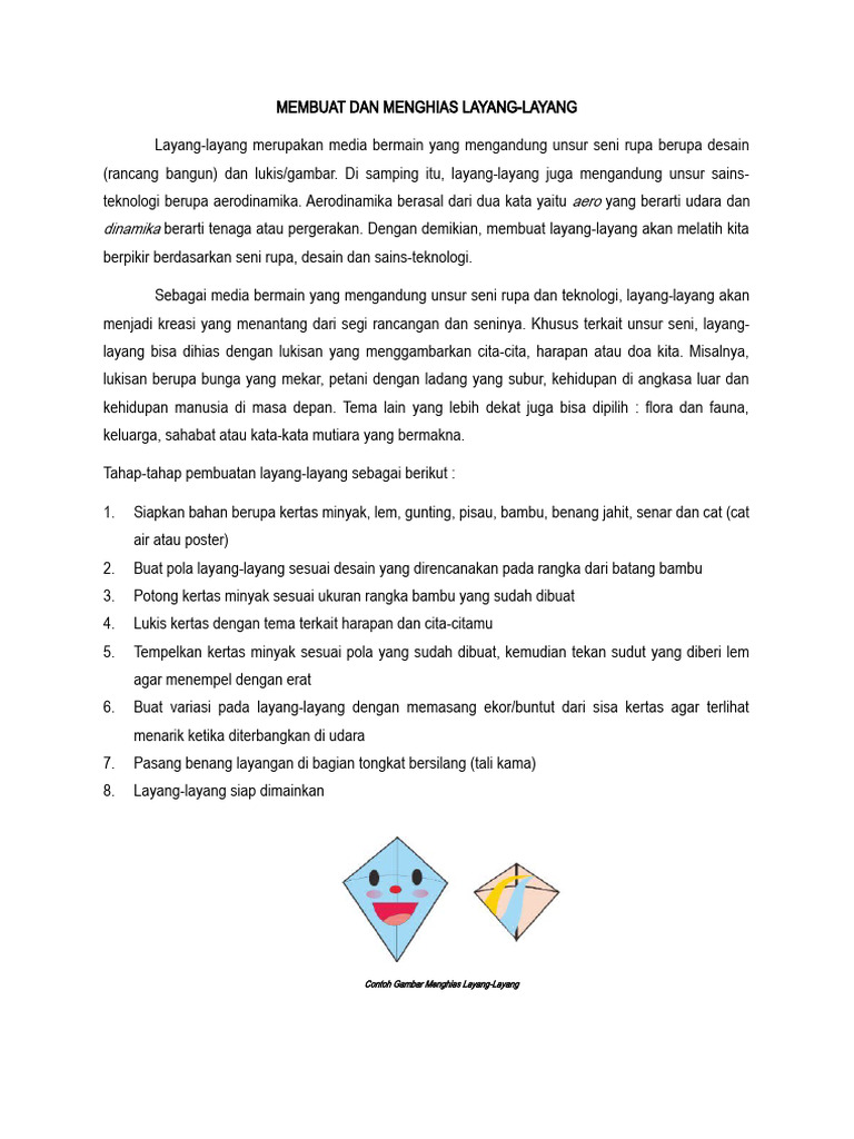 Membuat Dan Menghias Layang | PDF