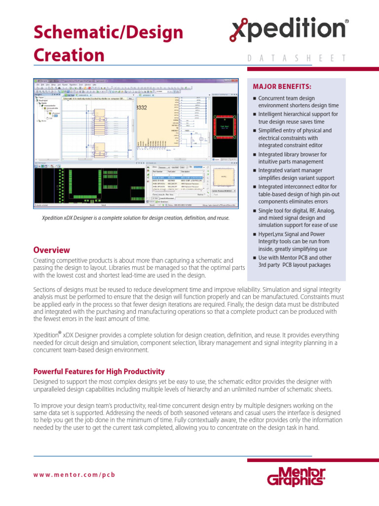 Xpedition Schematic Datasheet | PDF | Databases | Library (Computing)