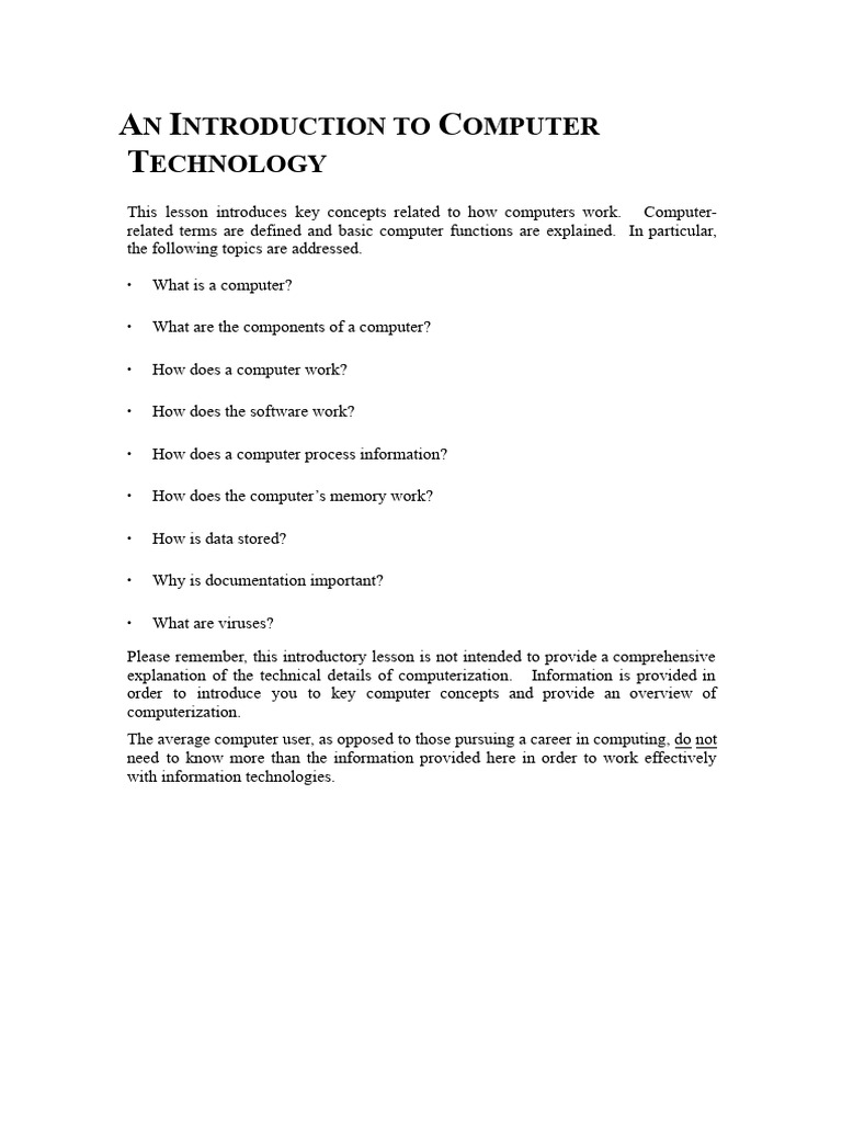 Understanding The Computer | PDF | Computer Data Storage | Floppy Disk