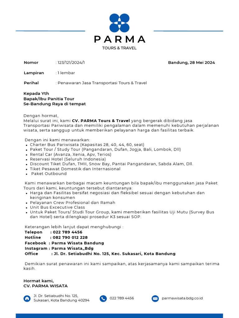 Surat Penawaran Jasa Sewa | PDF