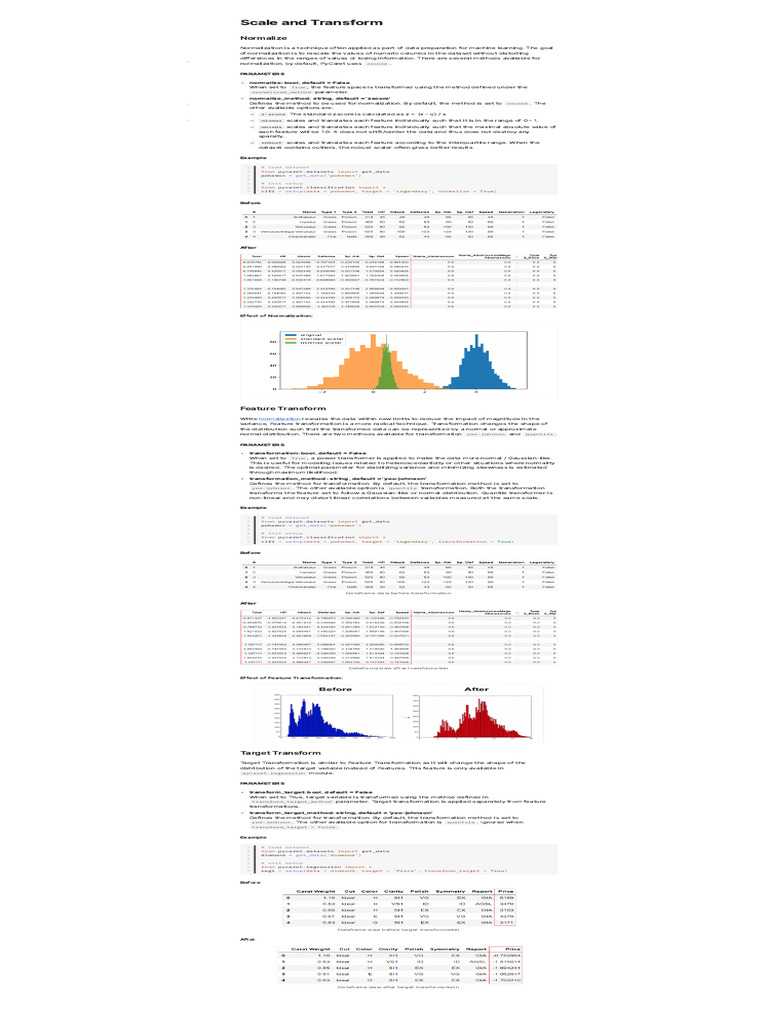 Scale And Transform Pycaret Pdf Normal Distribution Quantile 4466