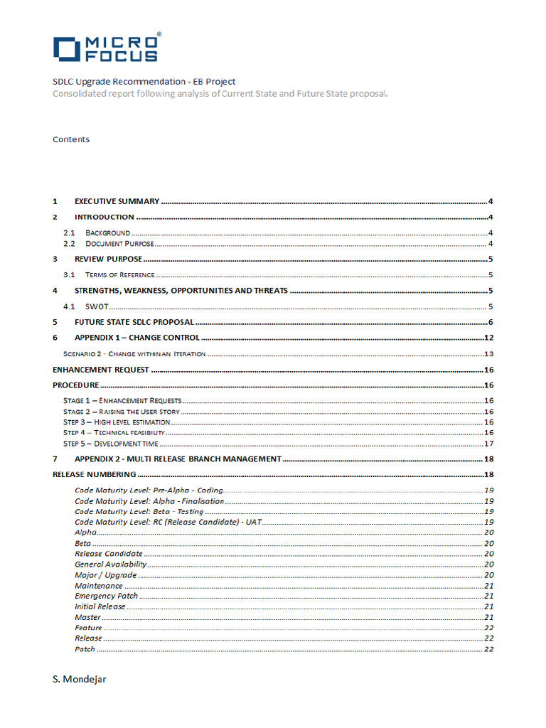 SDLC Review Initial Recommendation | PDF