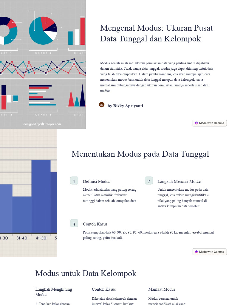 Mengenal Modus Ukuran Pusat Data Tunggal Dan Kelompok | PDF