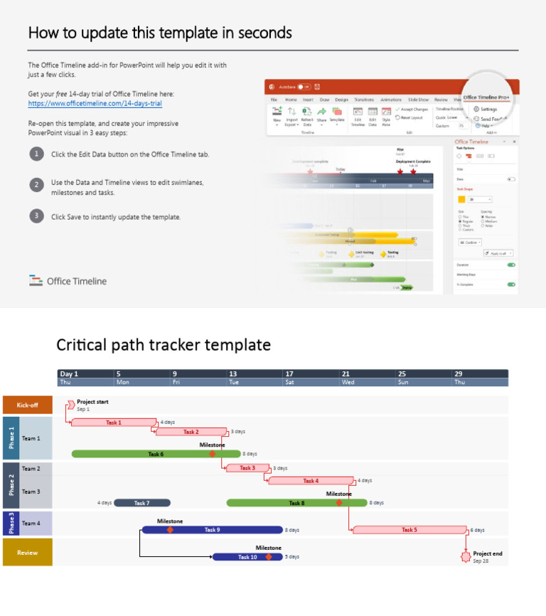 Critical Path Tracker Template | PDF | Software