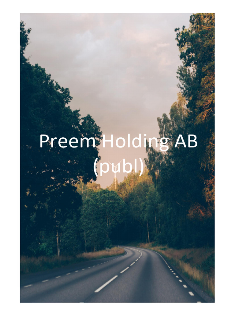 Preem Holding AB (Publ) | PDF | Equity (Finance) | Balance Sheet