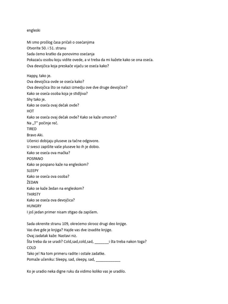 Engleski 1. Raz | PDF