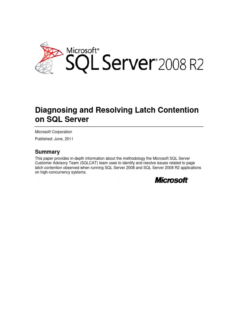 SQLServer Latch Contention | PDF | Microsoft Sql Server | Database Index