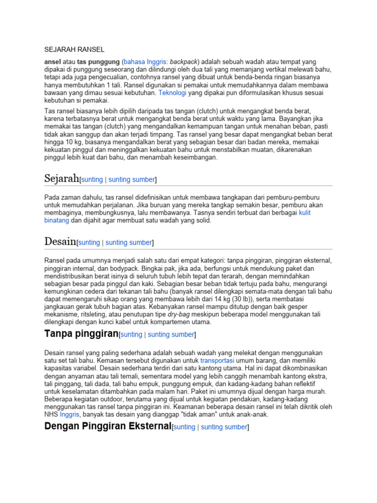 Sejarah Ransel | PDF | Ilmu Sosial | Sains & Matematika