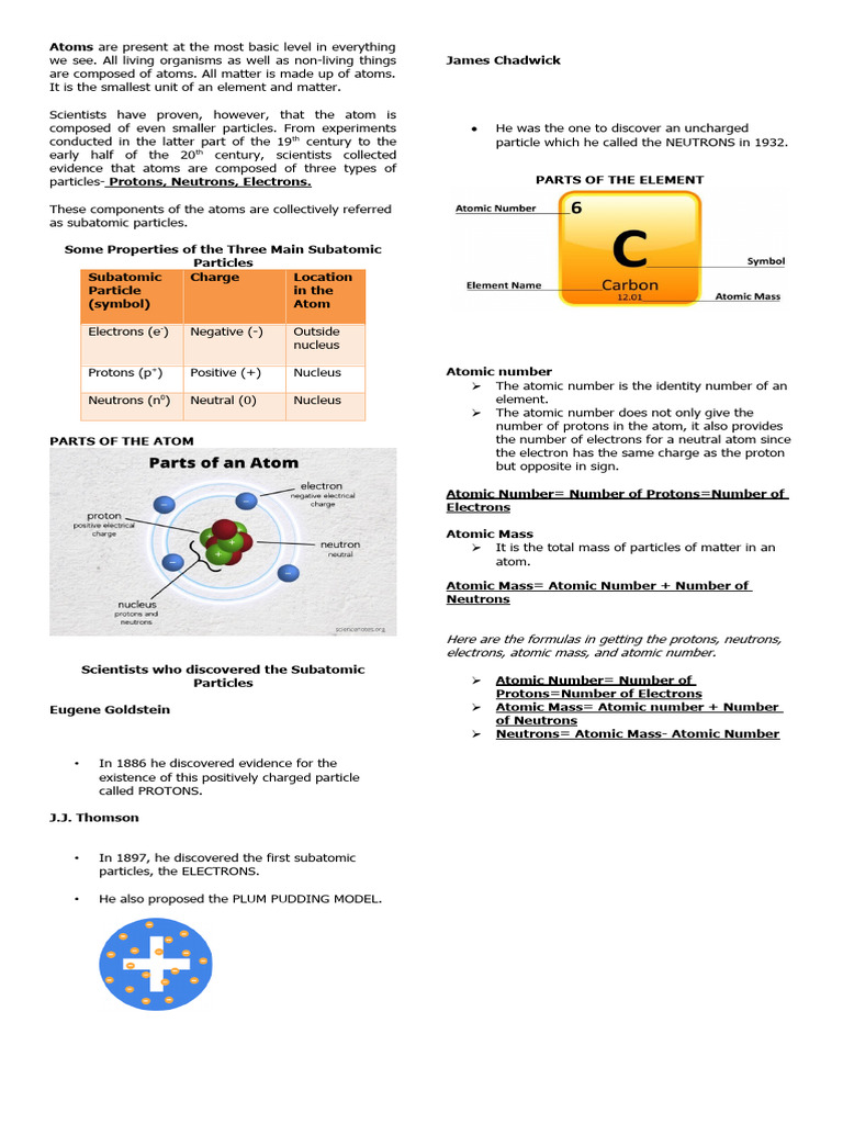Lecture 1 Pdf Atoms Atomic Nucleus