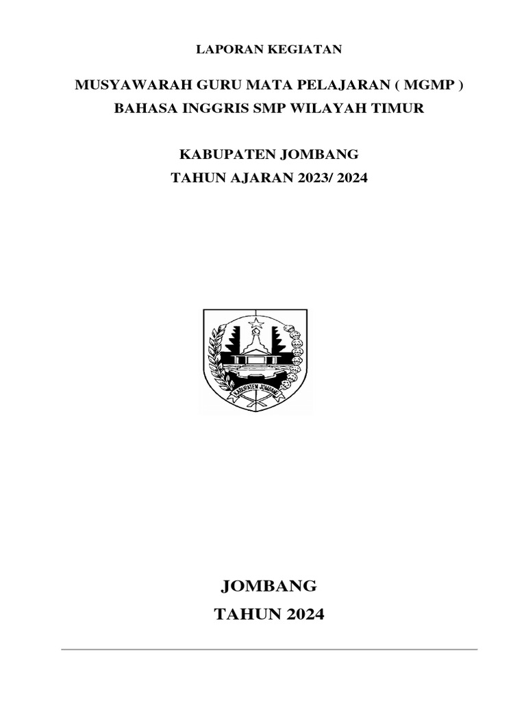 Laporan MGMP 2024 | PDF