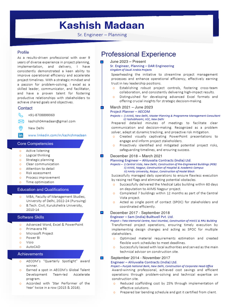 Resume Madaan Kashish | PDF | Business