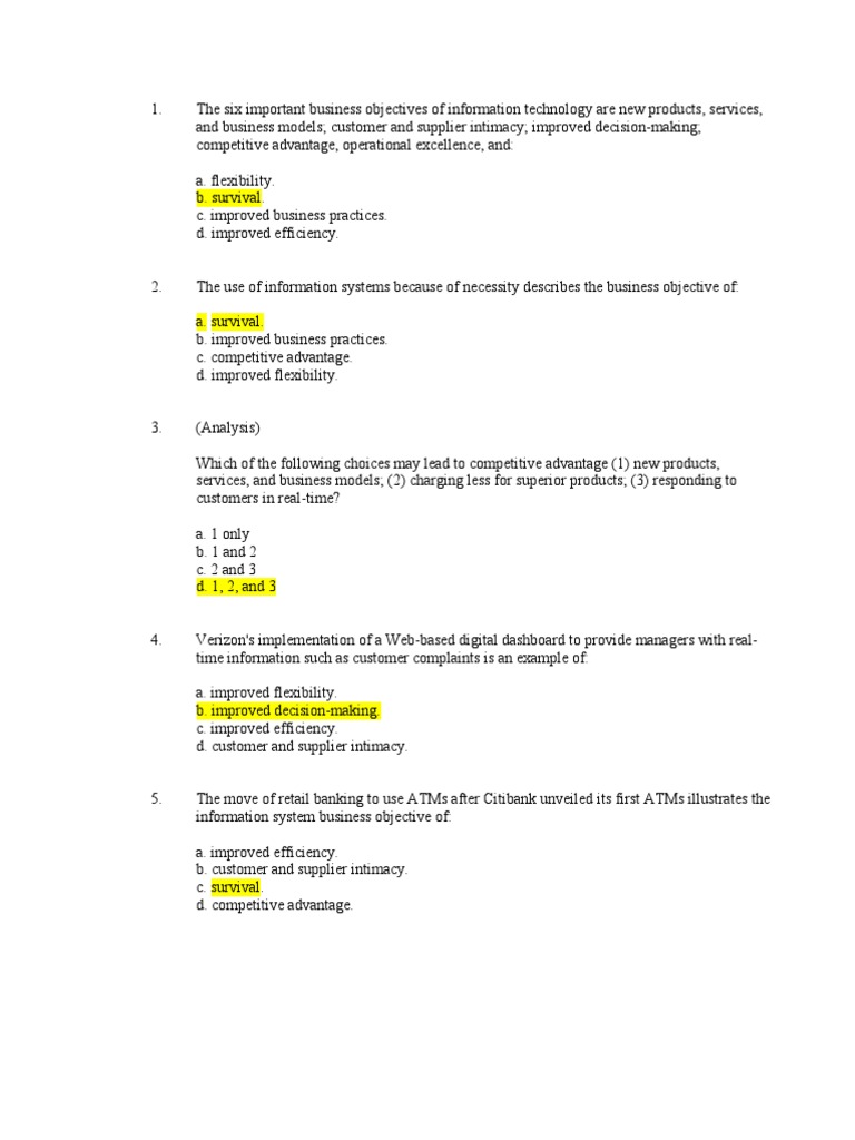Ch1 Review | PDF | Information System | Computer Network