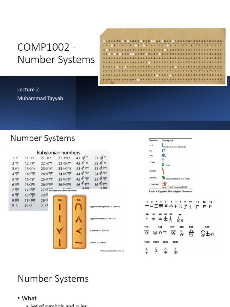 COMP1002 - Lec2 - Number Systems | PDF | Computer Engineering ...