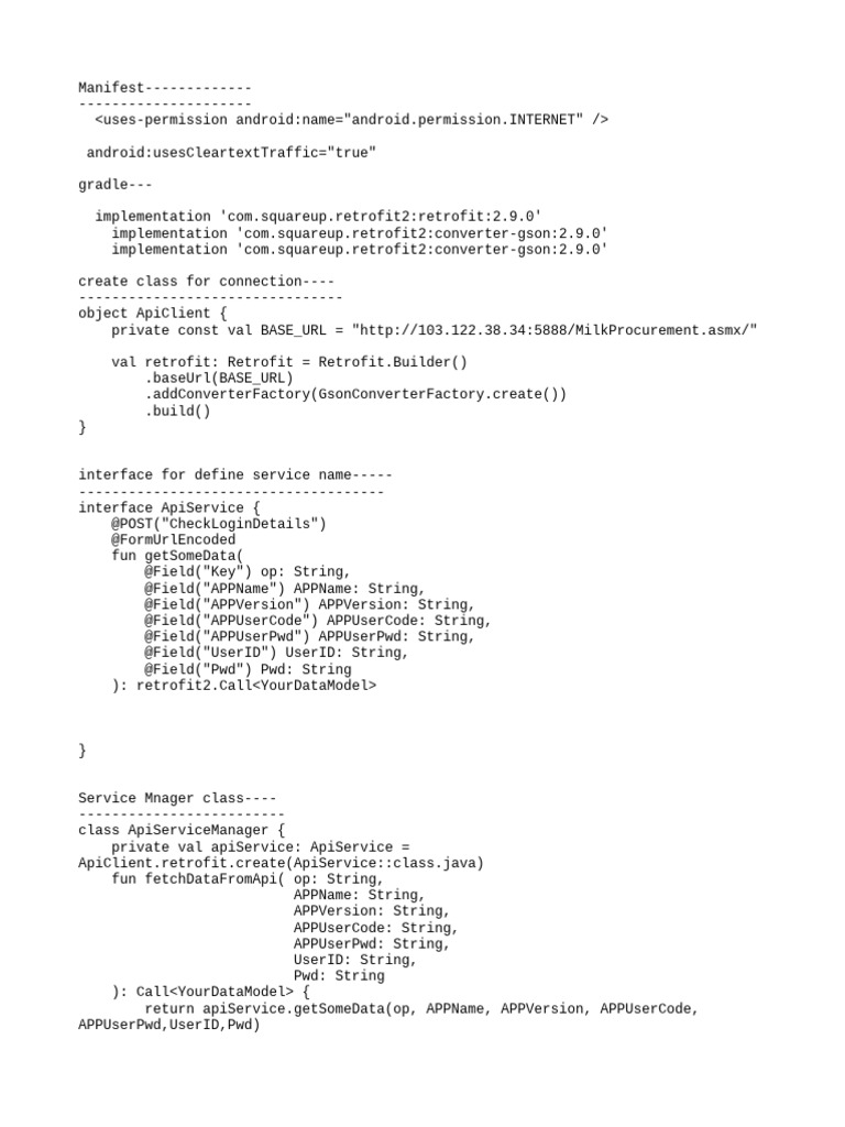 Apiconnecton Retrofit KT | PDF | Object Oriented Programming | Computer Science