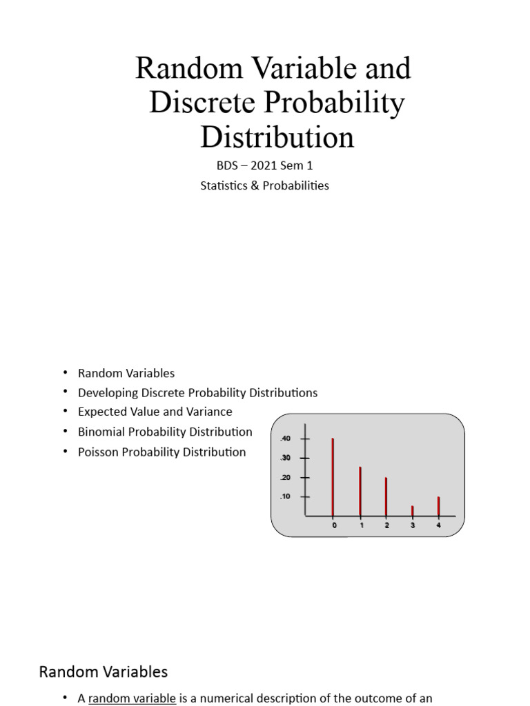 Day 3 Random Variables Binomial and Poisson | PDF | Probability Distribution | Poisson Distribution