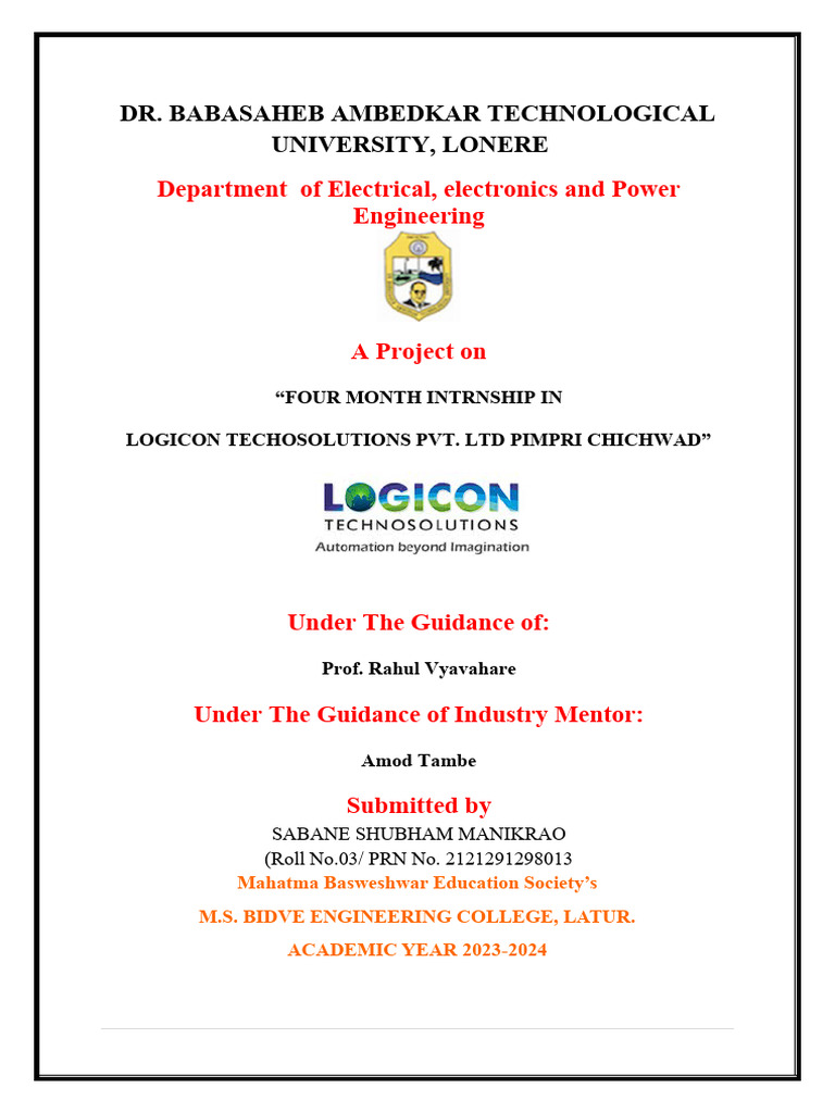 Final Report | PDF | Programmable Logic Controller | Power Supply