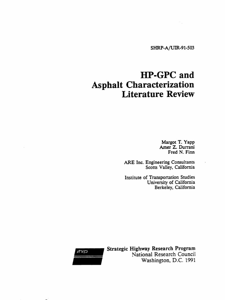 HP-GPC and Asphalt Characterization | PDF | Chromatography | Applied ... HP-GPC and Asphalt Characterization | PDF | Chromatography | Applied ...