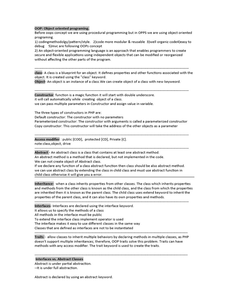 Oop Pdf Class Computer Programming Method Computer Programming