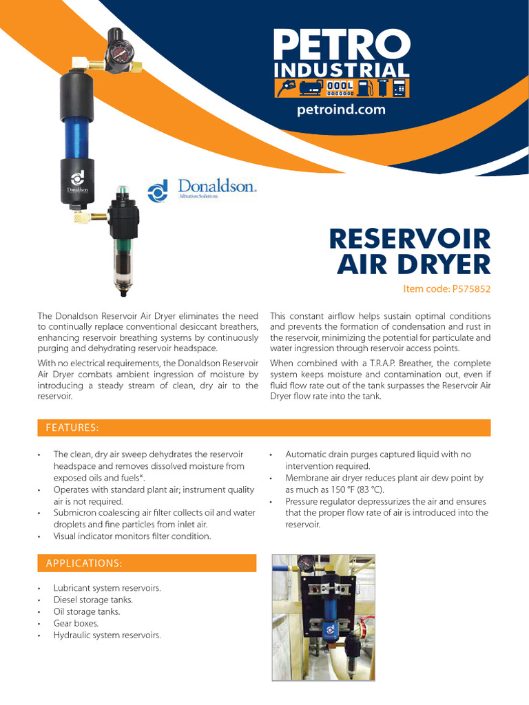 Reservoir Air Dryer System Overview | PDF | Petroleum Reservoir ...
