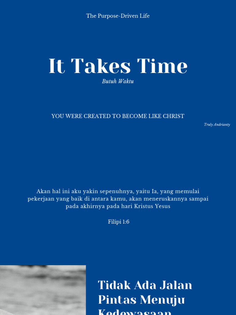 Day - 28 It Takes Time | PDF | Pengembangan Diri | Gaya Hidup