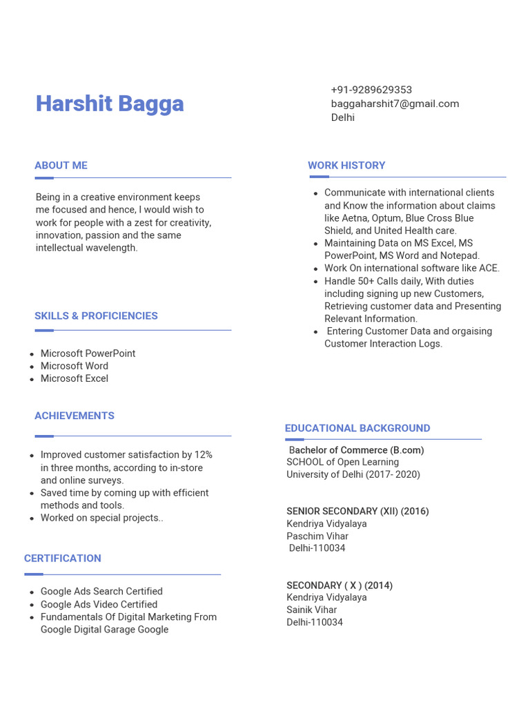 Harshit+Resume | PDF | Information Technology | Business