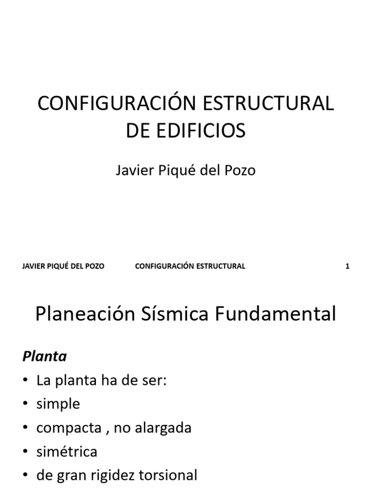 13.-Configuracion Estructural de Edificios | PDF | Mecánica | Ingeniería mecánica