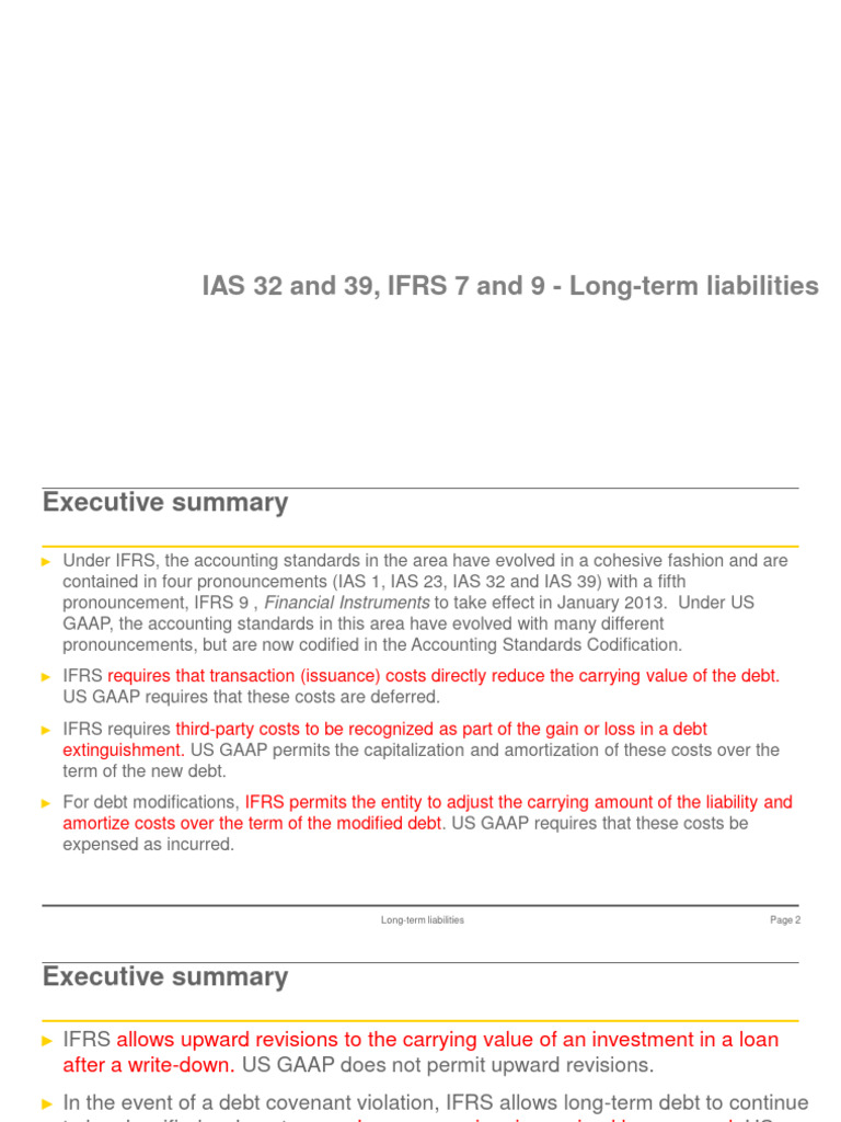IAS 32 39 IFRS 7 9 Long Term Liabilities | PDF | Fair Value | International Financial Reporting ...