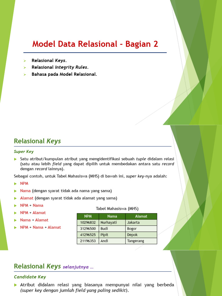 Kunci dan Bahasa Relasional | PDF