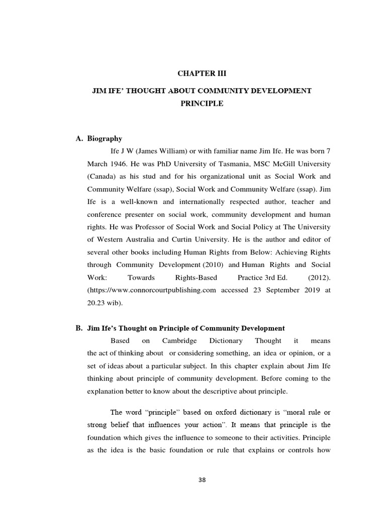 Jim Ife Biography | PDF | Empowerment | Community