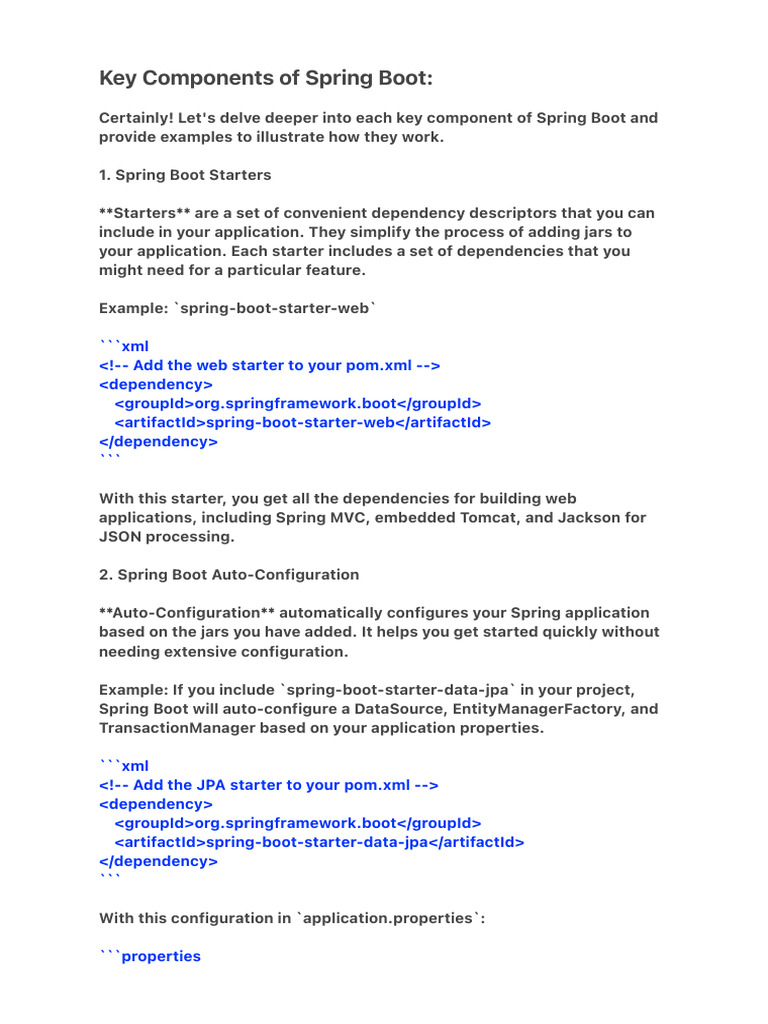 Key Components of Spring Boot | Download Free PDF | Computer Engineering | Computing