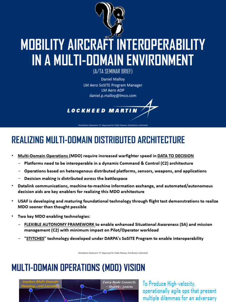 Seminar 17 - Mobility Aircraft Interoperability in A Multi-Domain ...