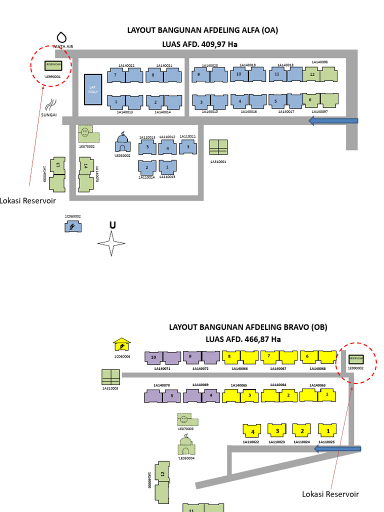 Layout Pagar Reservoir | PDF