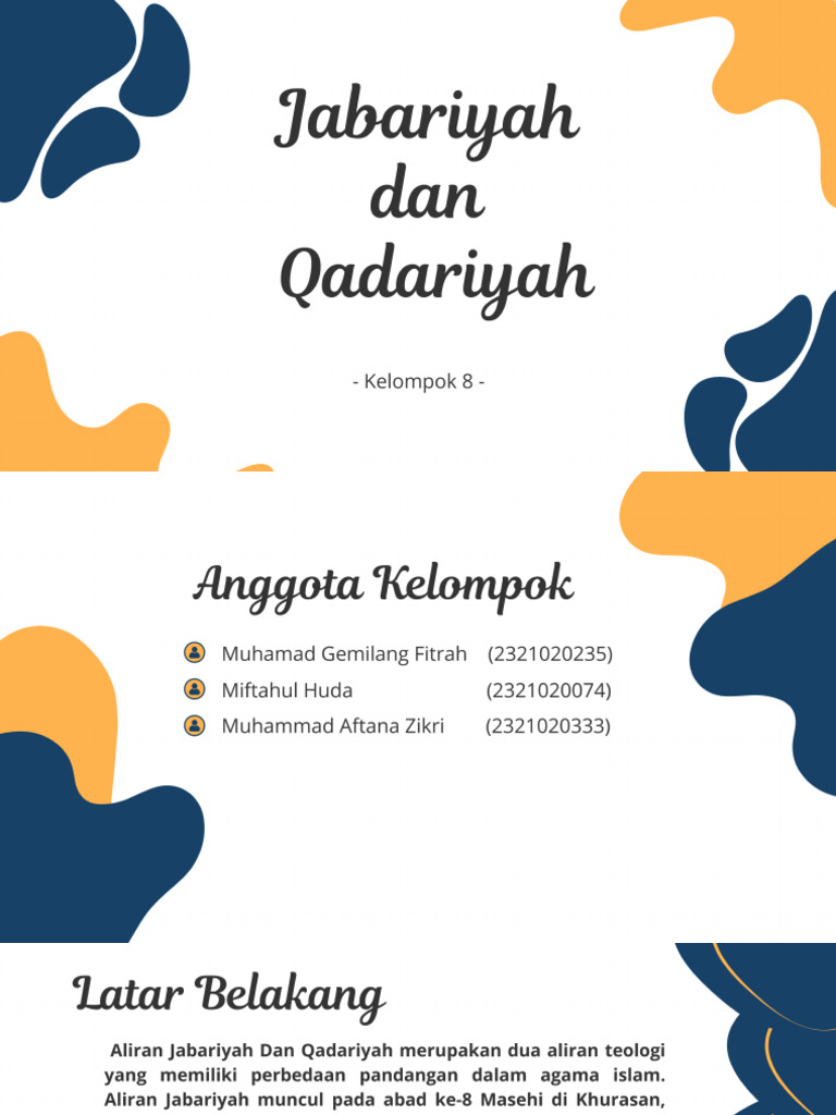 Kel 8 Jabariyah Dan Qadariyah | PDF