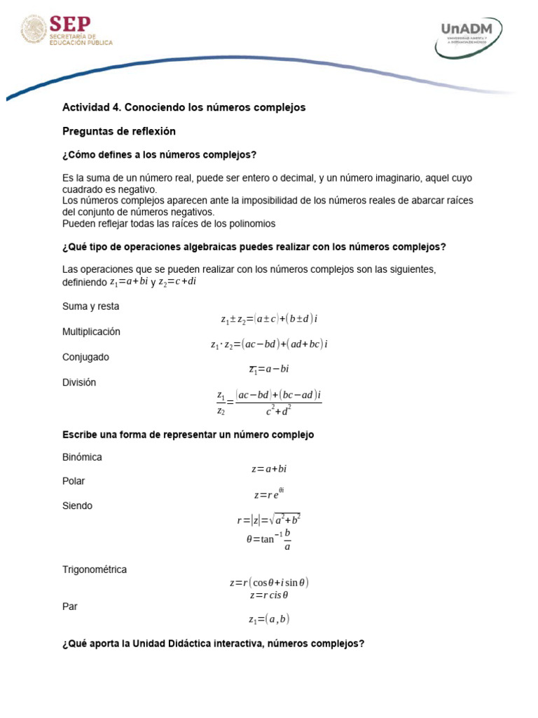Conociendo Los Números Complejos | PDF | Número complejo | Análisis complejo