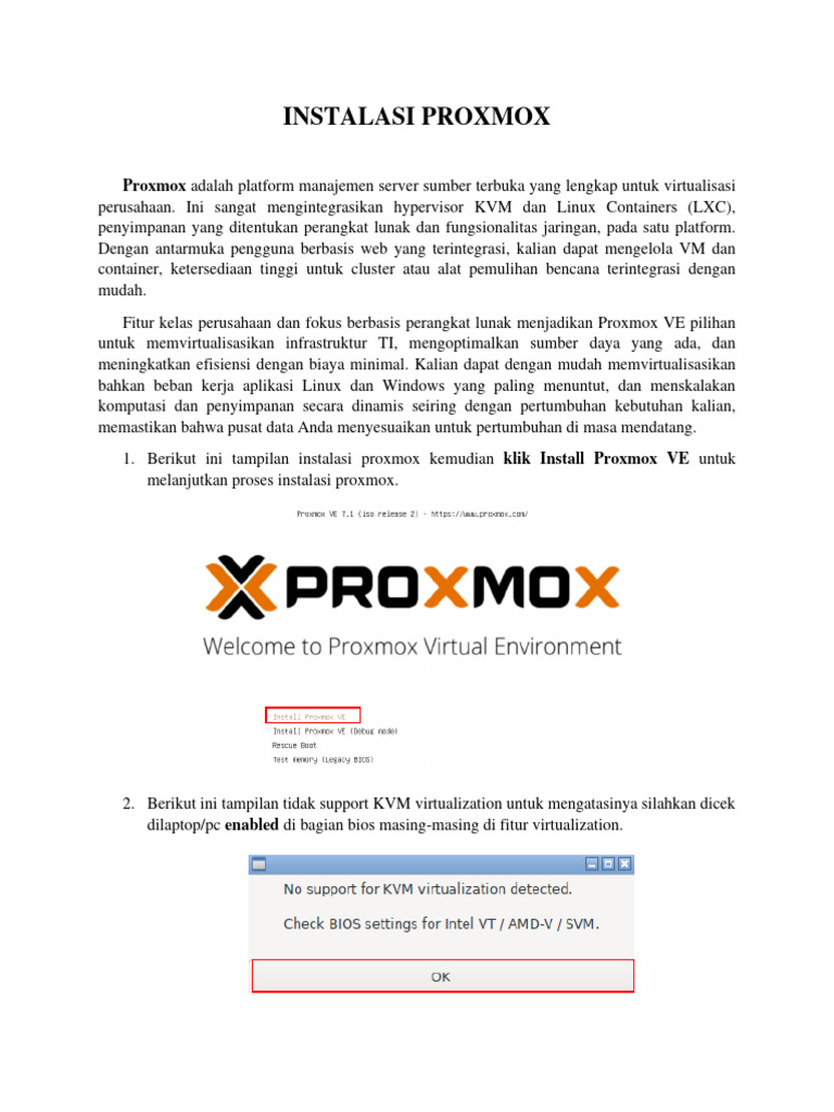 Instalasi PROXMOX | PDF