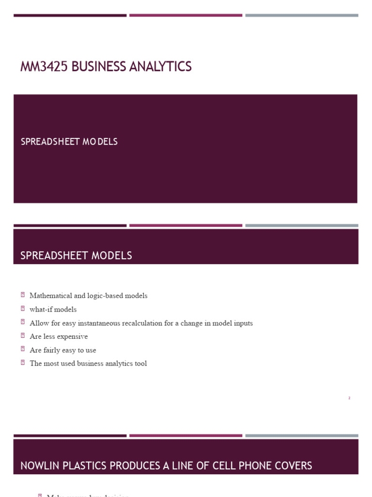 10 Spreadsheet Models | PDF | Spreadsheet | Sensitivity Analysis