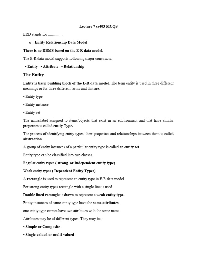 Lecture 7 cs403 MCQS | PDF