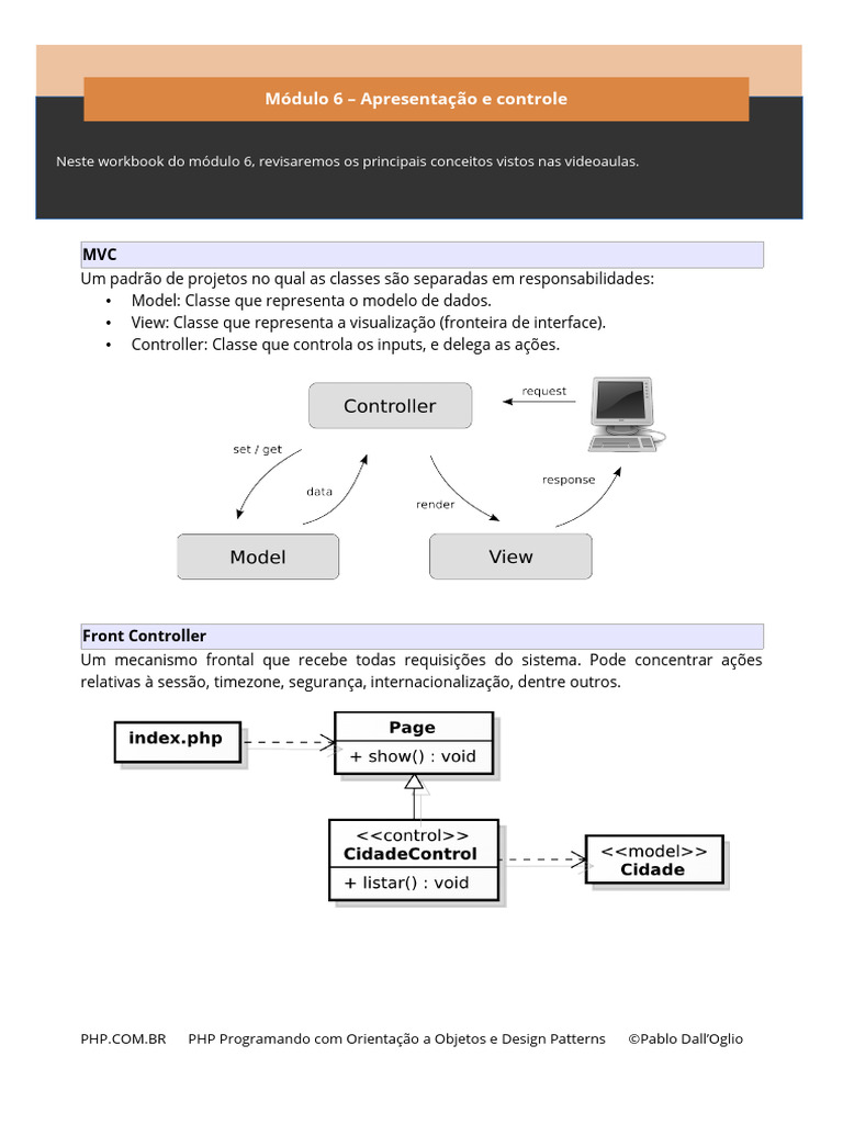 Módulo 06 - Workbook | PDF | Php | Model-View – Controller (MVC)