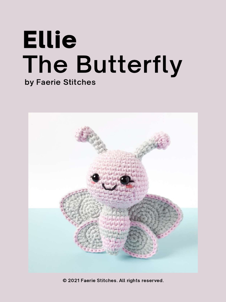 Elfie Cute Butterfly Crochet Amigurumi PDF Pattern | PDF | Crochet ...