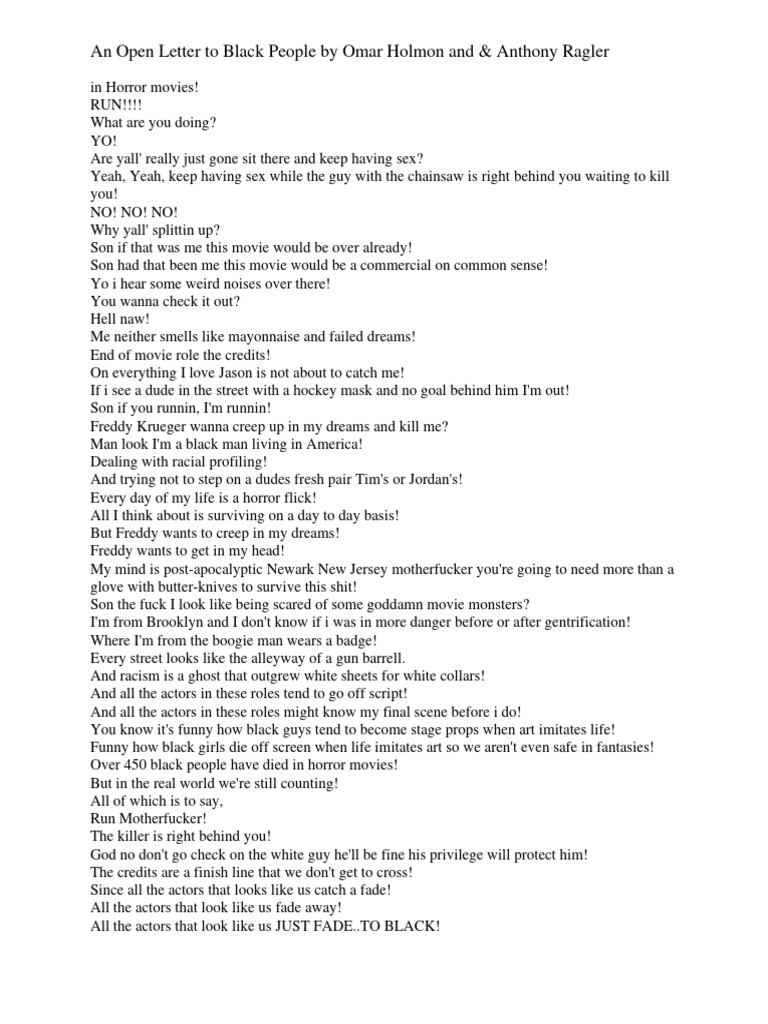 The Slam Poems' Scripts | PDF | Poetry