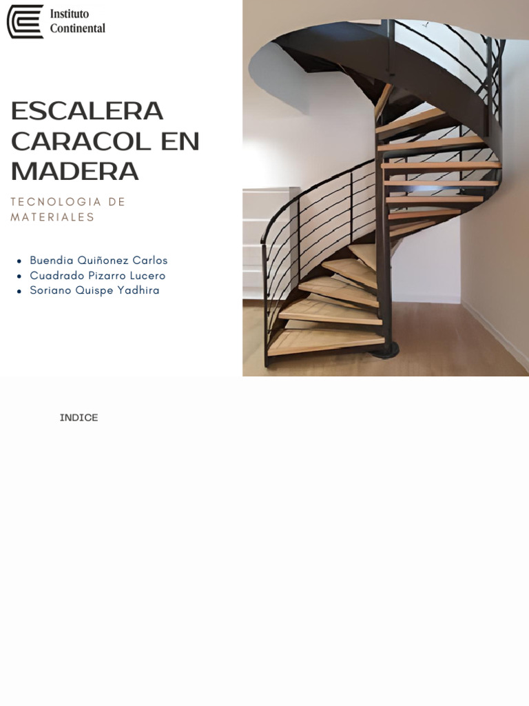 ESCALERA CARACOL EN MADERA | PDF | Escalera | Columna
