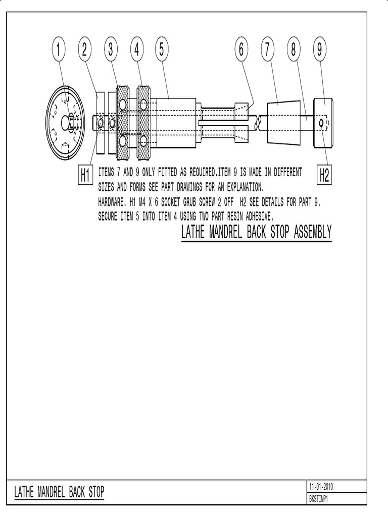 Lathe Mandrel Back Stop Guide | PDF