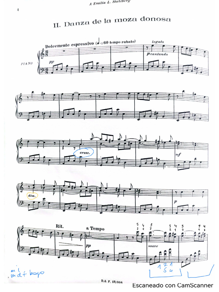 Danza de La Moza Donosa. Ginastera | PDF