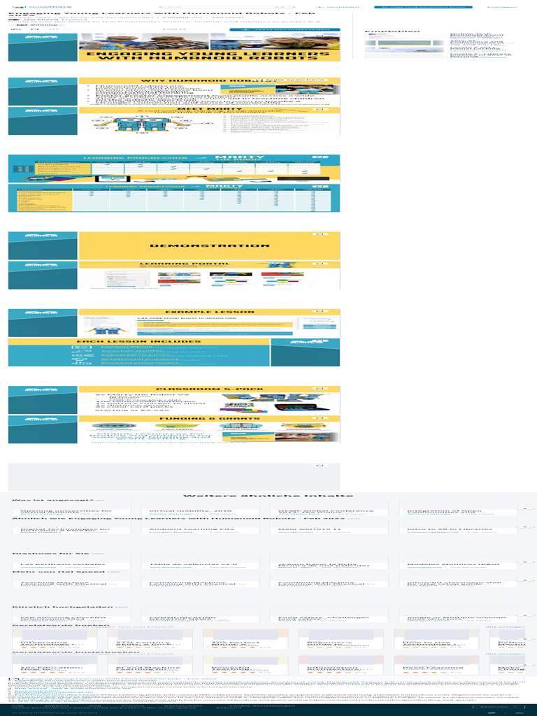 Engaging Young Learners With Humanoid Robots - Feb 2022 | PDF | Curriculum | Learning