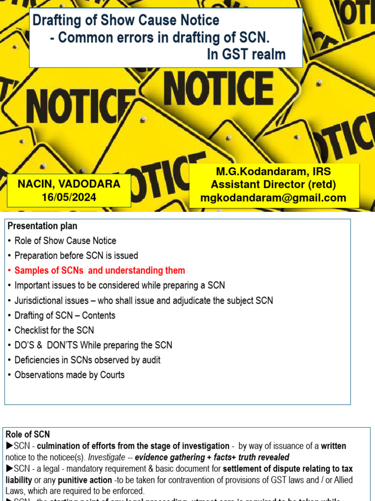 Drafting of SCN 2 16052024 | PDF | Taxes | Public Law