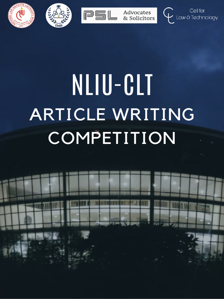 NLIU CLT Article Writing Competition 1702825028 | PDF | Mentorship | Artificial Intelligence