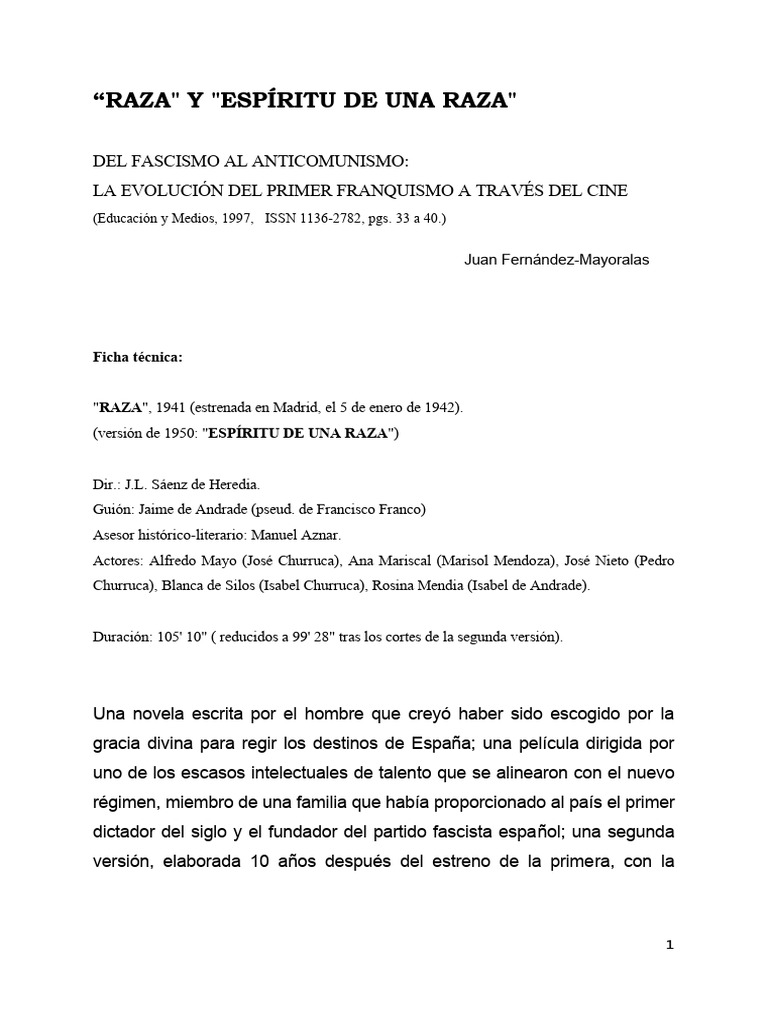 Raza | PDF | Francisco franco